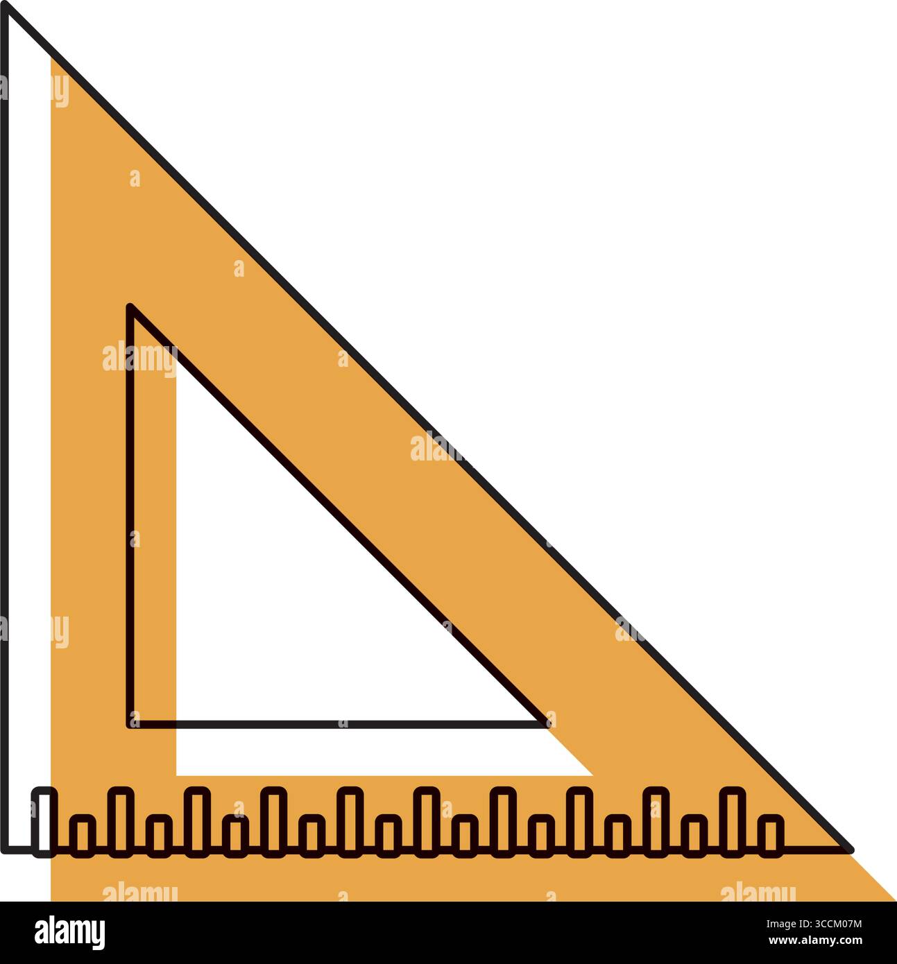 Orange triangle ruler outline. Vector Stock Vector Image & Art - Alamy