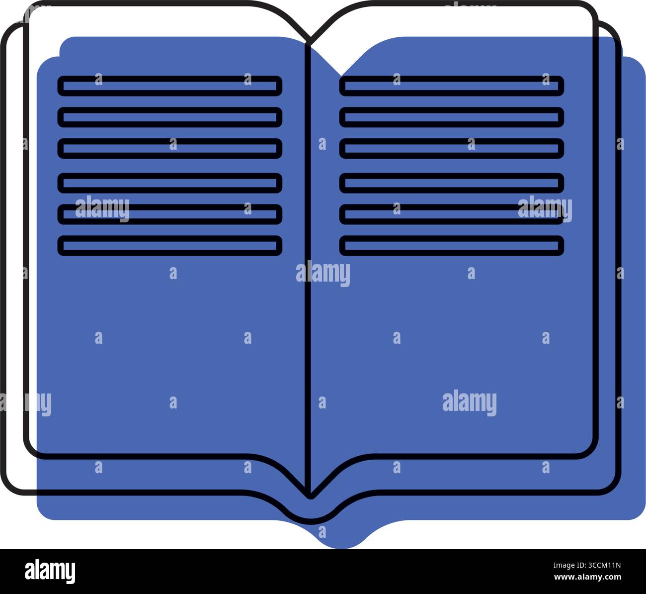 Blue open book outline. Vector Stock Vector Image & Art - Alamy
