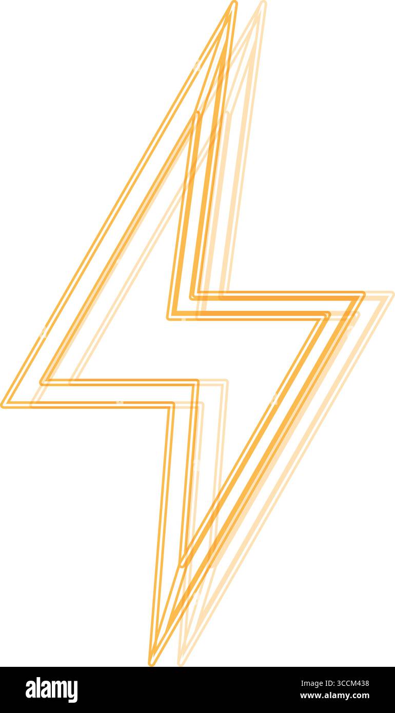 Outlined lightning bolt. Vector Stock Vector Image & Art - Alamy