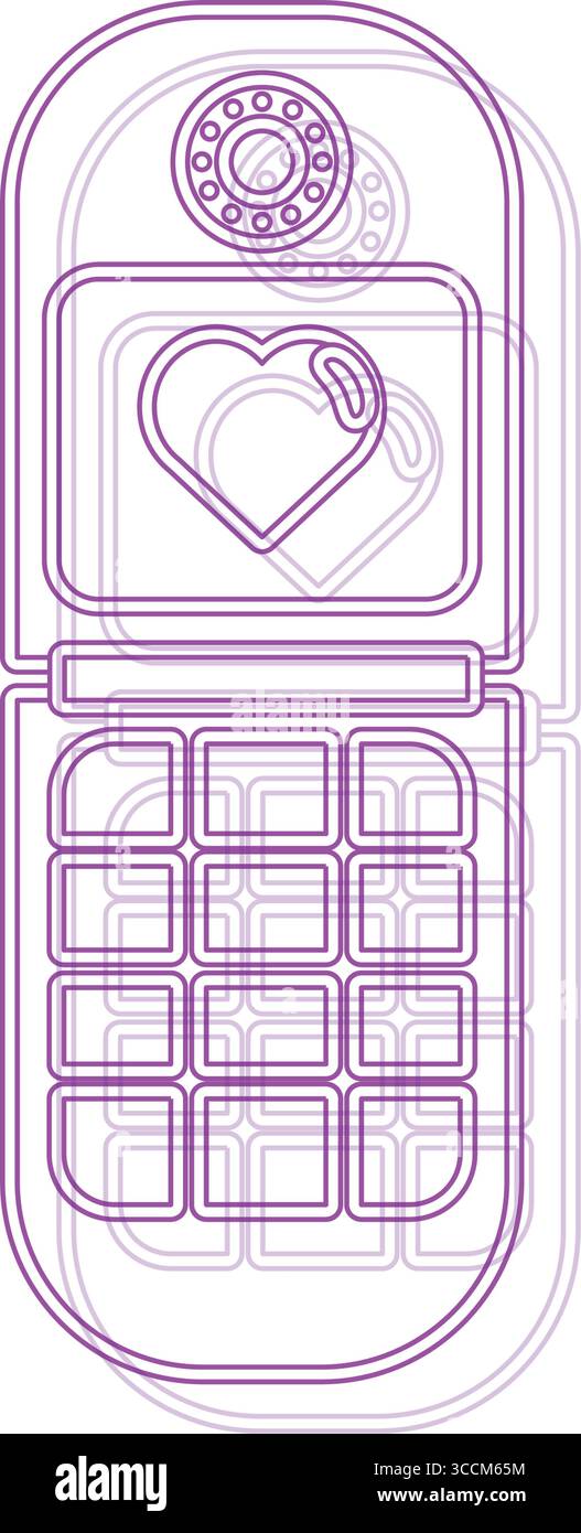 Flip phone cell Stock Vector Images - Alamy