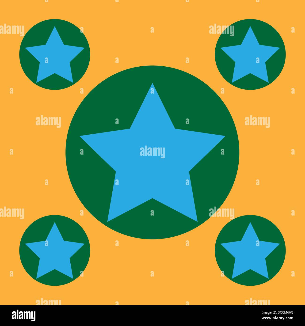 Star icons set. Blue star symbol. Circles with stars. Decorative ...