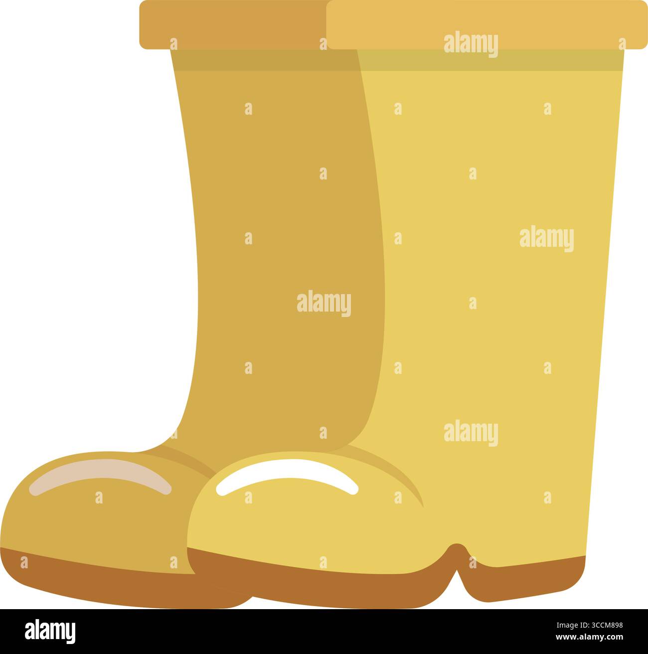 Bright yellow rubber boots Cut Out Stock Images & Pictures - Alamy