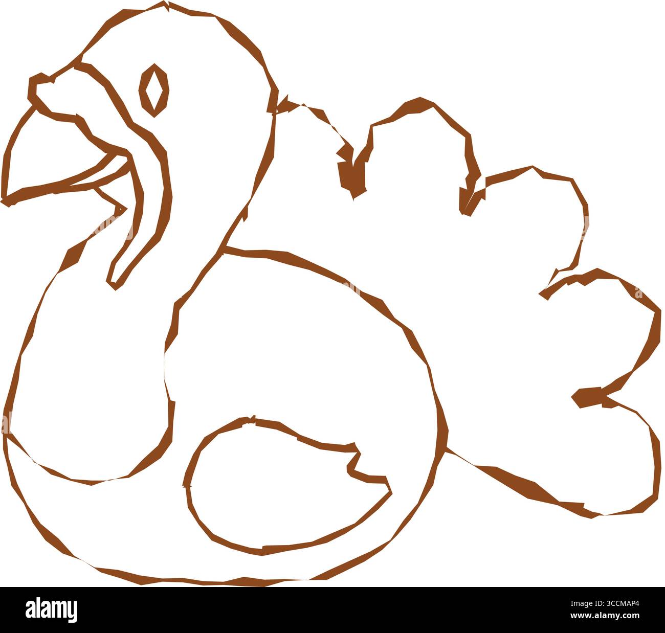 Turkey bird outline sketch. Vector Stock Vector Image & Art - Alamy
