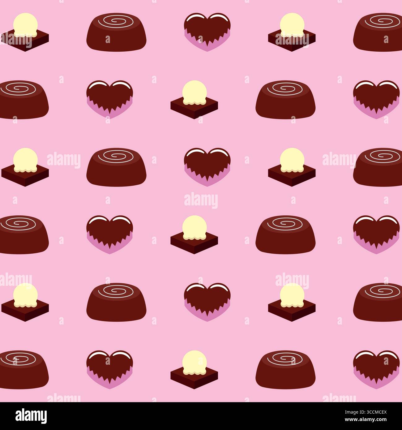 Chocolate candy assortment pattern. Vector Stock Vector Image & Art - Alamy