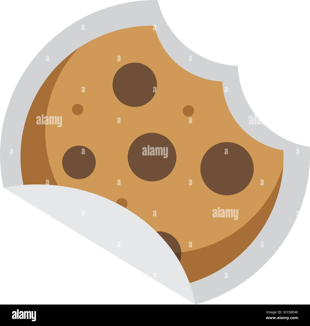 Cookie bite sticker golden. Vector Stock Vector Image & Art - Alamy