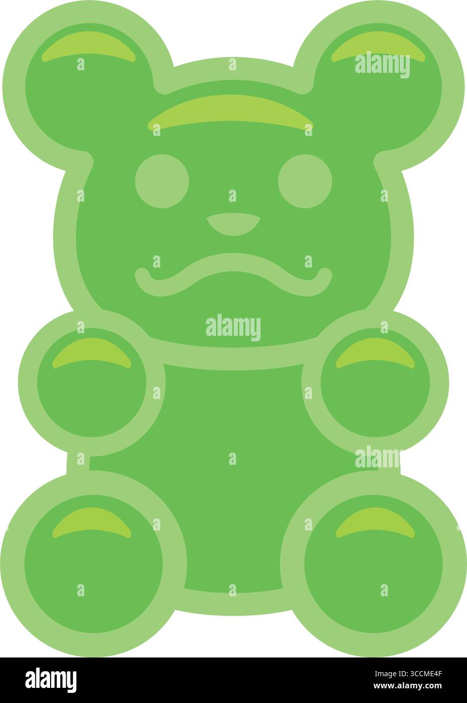 Green gummy bear candy. Vector Stock Vector Image & Art - Alamy