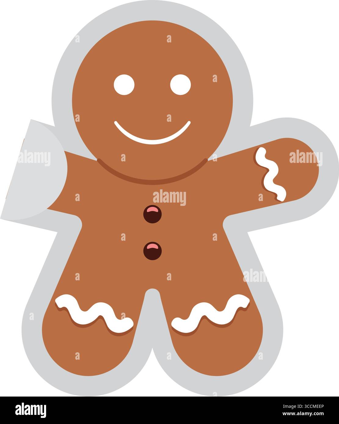 Gingerbread man sticker smile. Vector Stock Vector Image & Art - Alamy