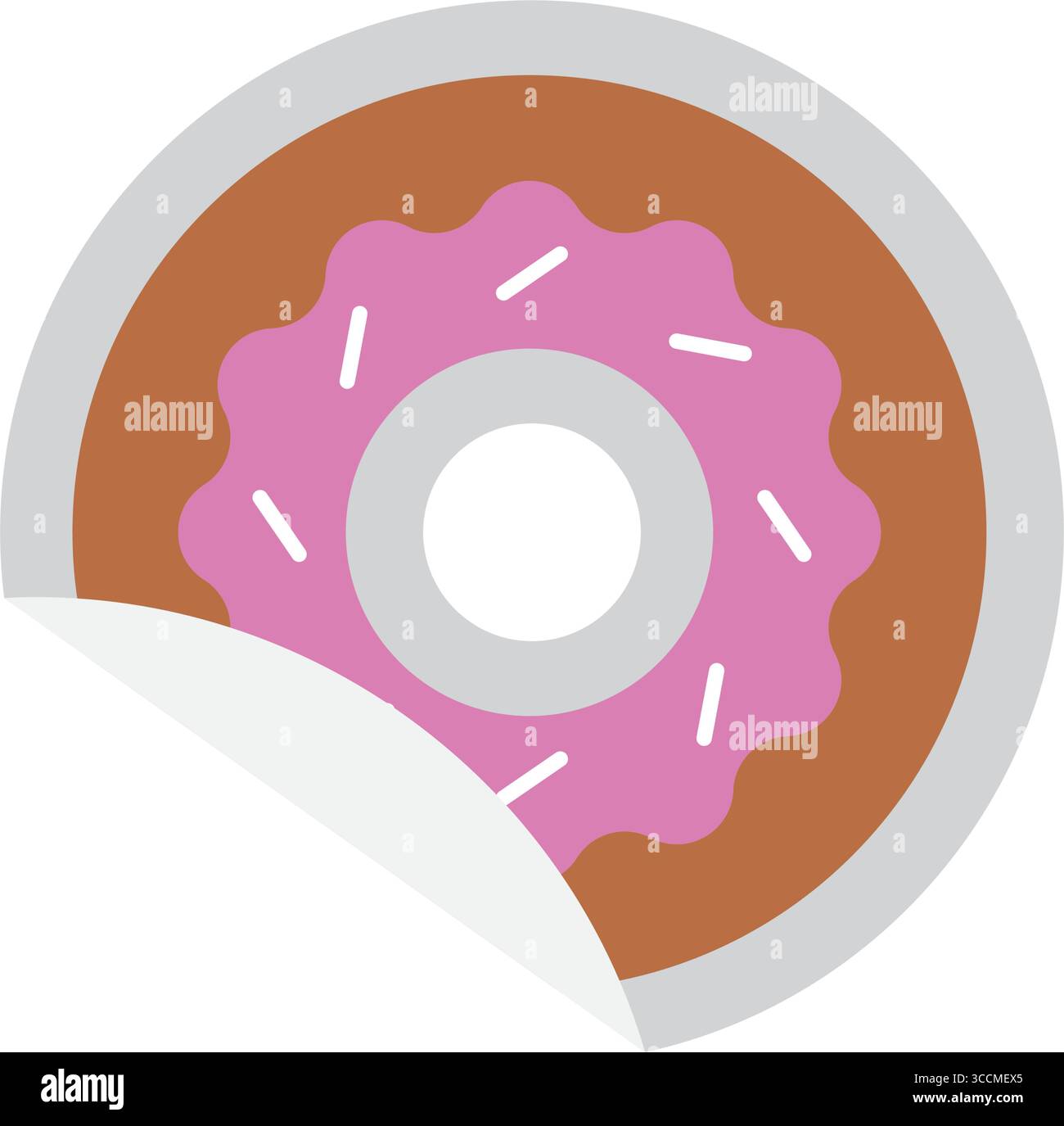 Donut with white frosting Stock Vector Images - Alamy