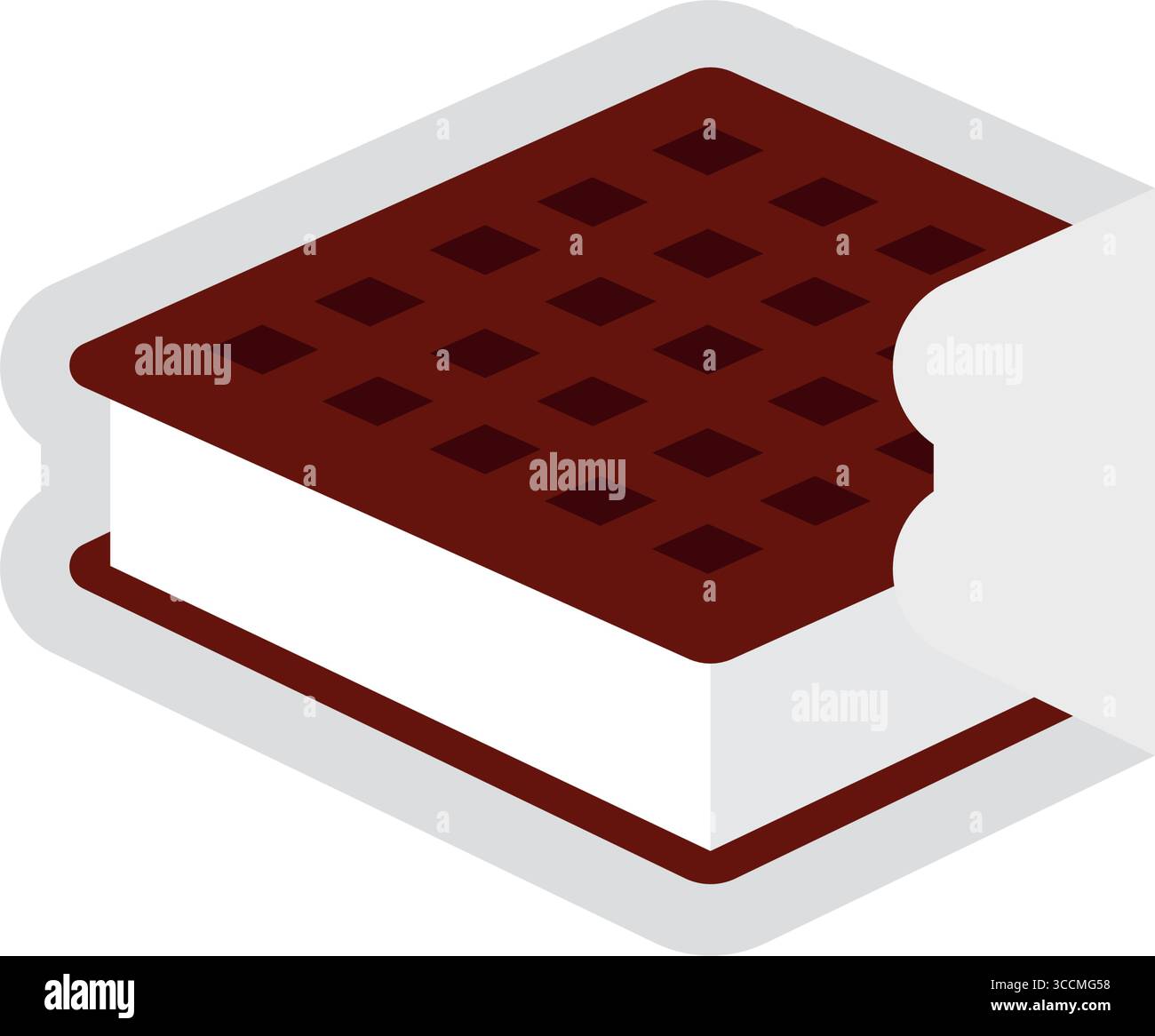 Ice cream chocolate waffle Stock Vector Images - Alamy