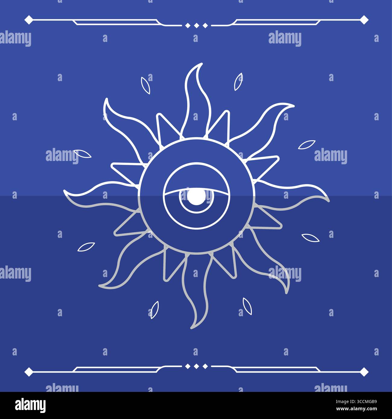 Eye in radiant sun. Vector Stock Vector Image & Art - Alamy