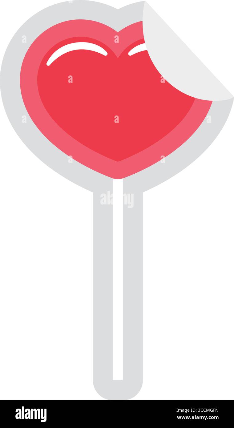 Heart shaped lollipop stick Stock Vector Images - Alamy