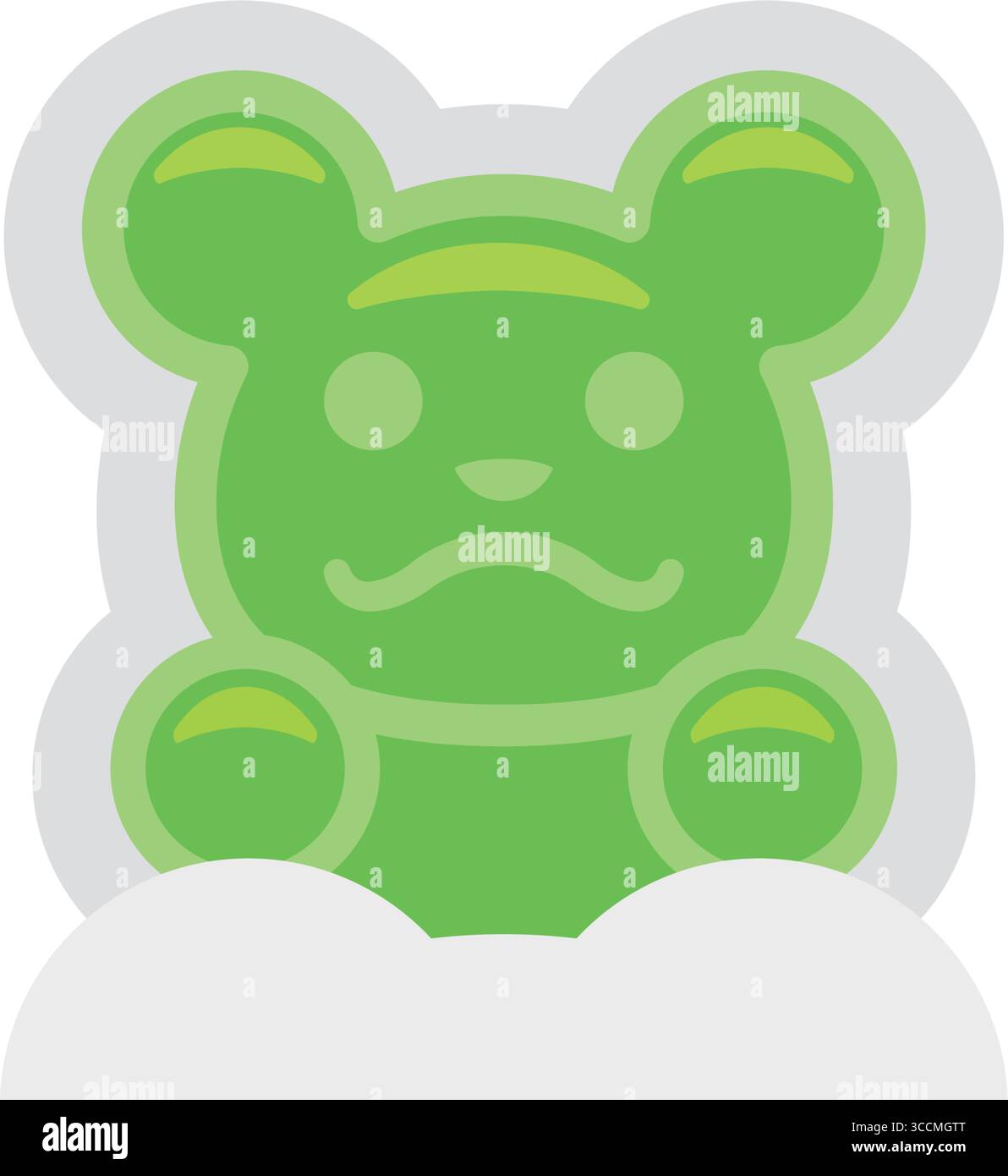 Green gummy bear sticker. Vector Stock Vector Image & Art - Alamy