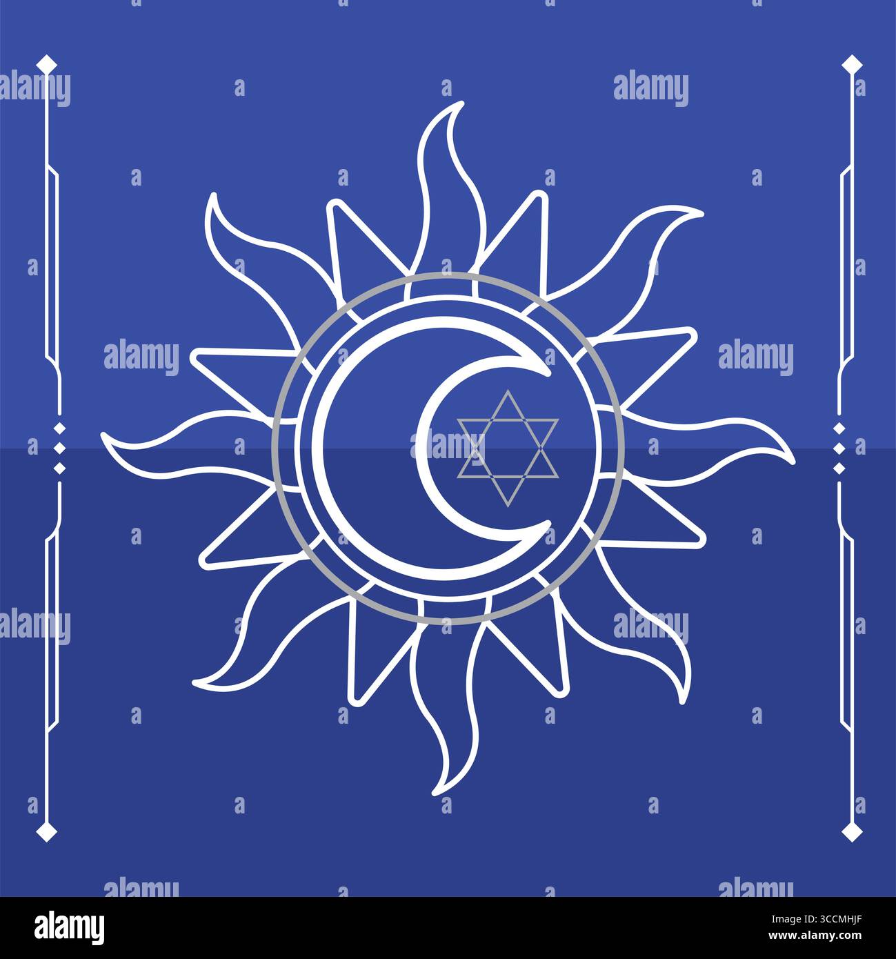 Esoteric illustration sun moon Stock Vector Images - Alamy