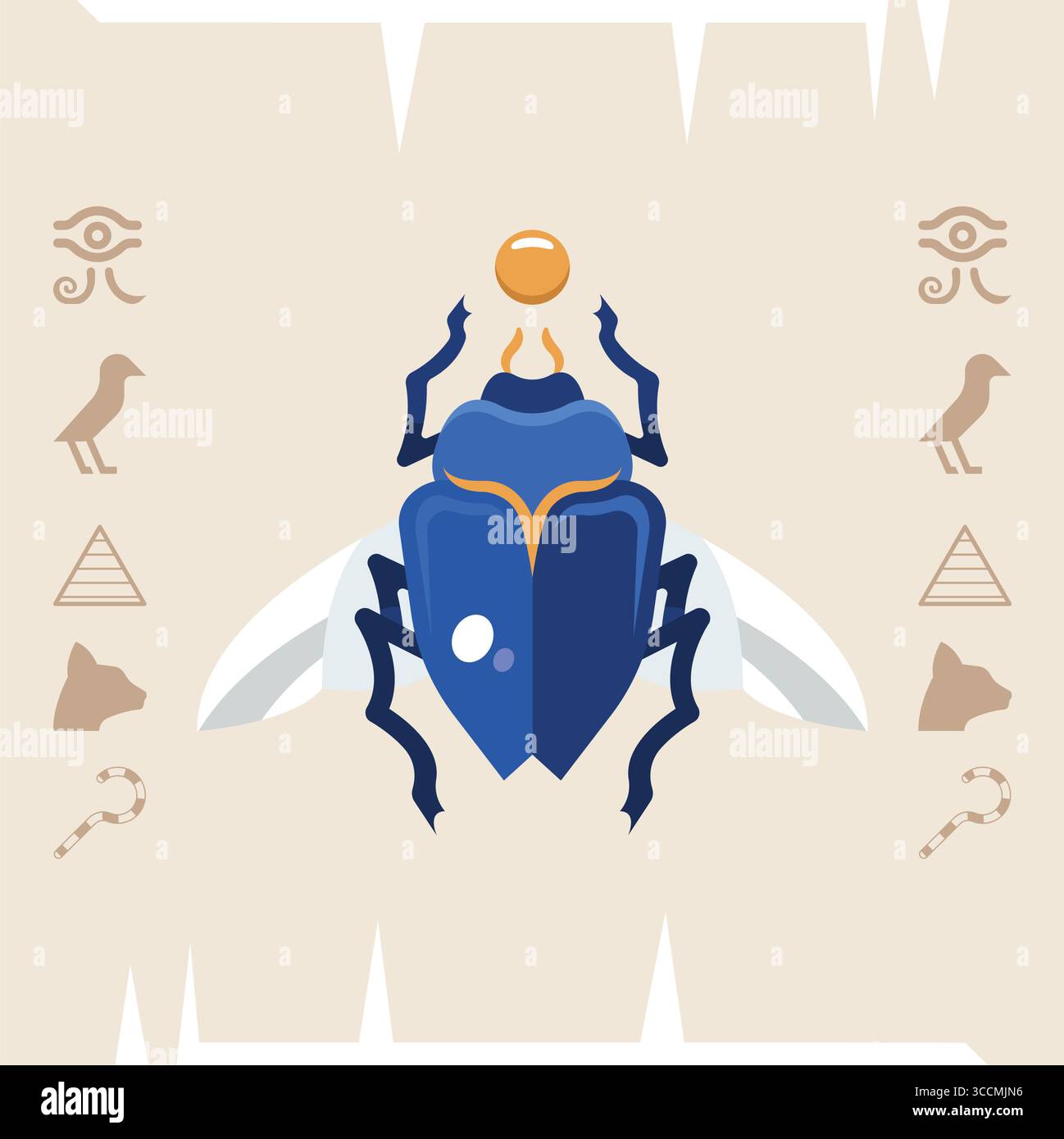 Scarab beetle amulet icon Stock Vector Images - Alamy