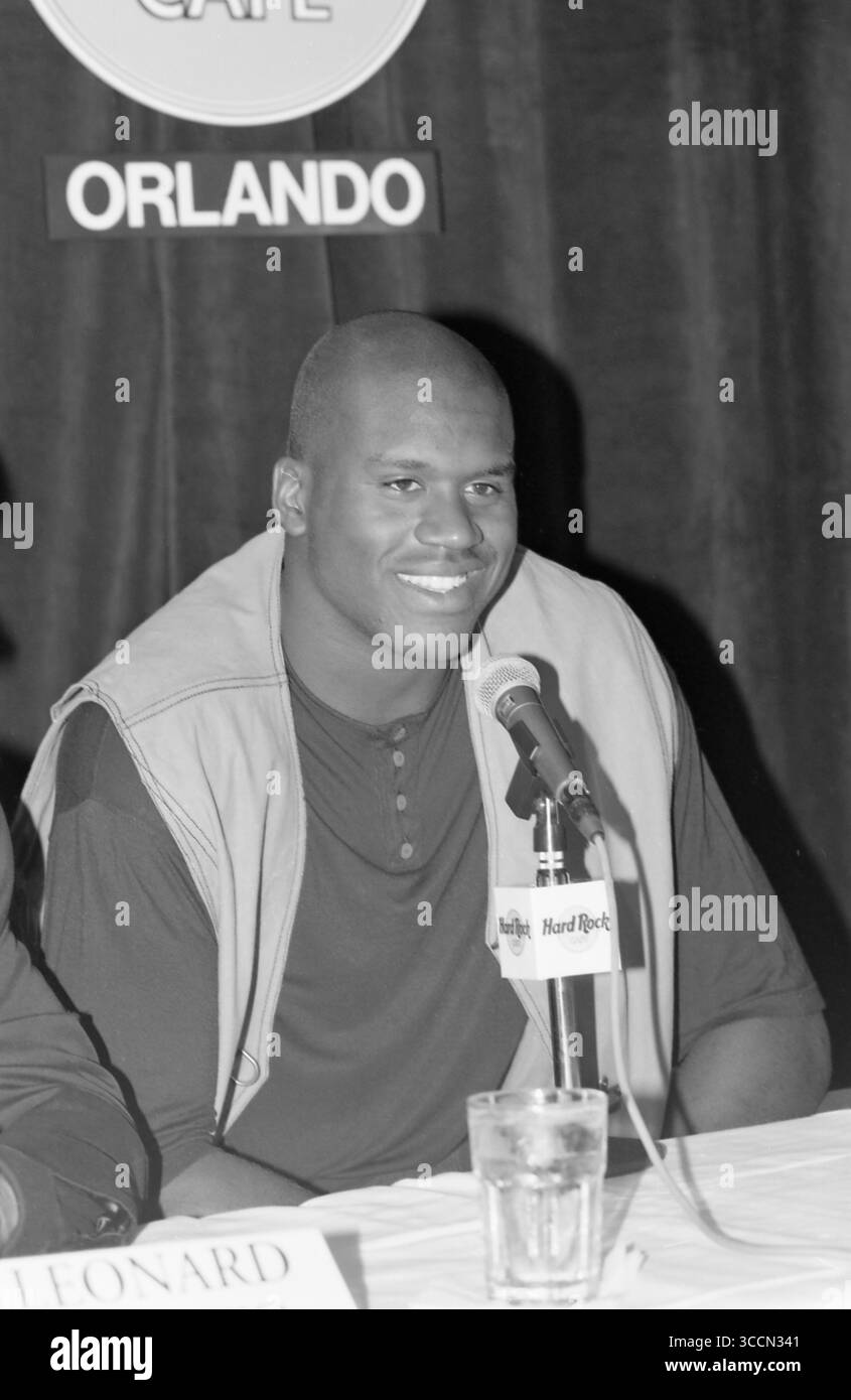 Orlando, Florida, USA: SHAQUILLE O'NEIL & Shaq's agent LEONARD ARMATO ...