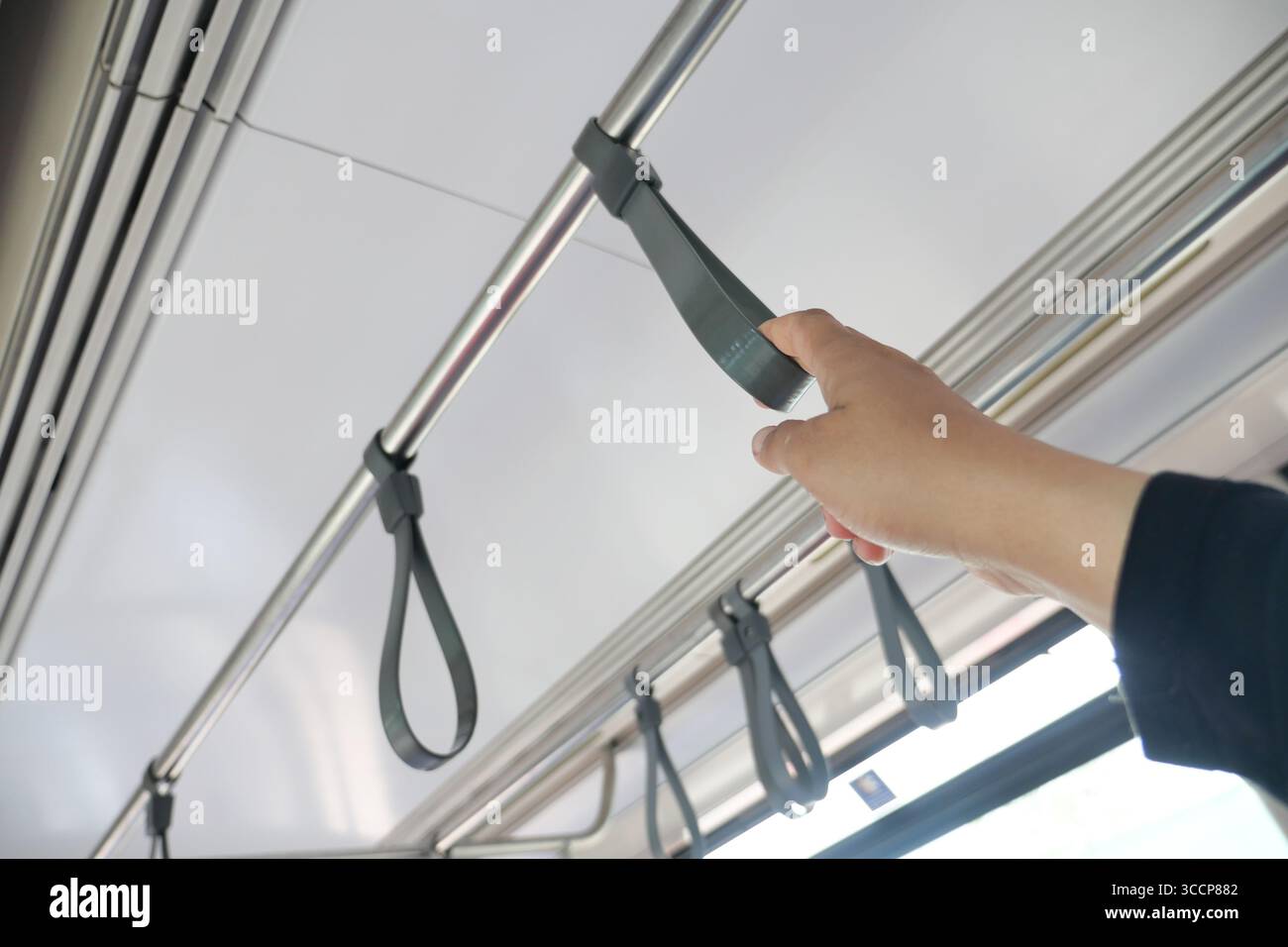 Grab pole hi-res stock photography and images - Alamy