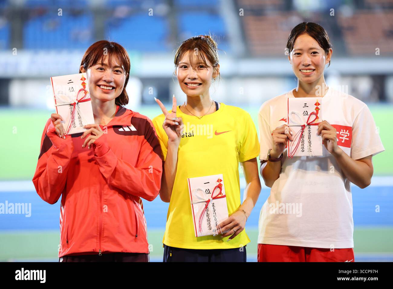 (L-R) Mako Fukube, Hitomi Nakajima, Mao Shimano, AUGUST 9, 2025 ...
