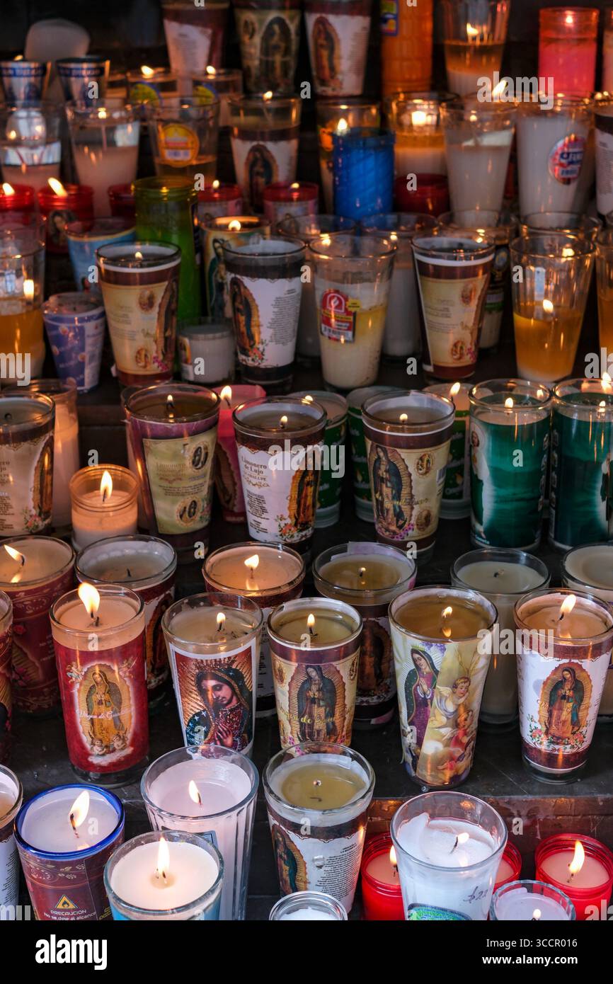 Mexico City, Mexico - January 25, 2025: Candles in the Basilica of Our ...