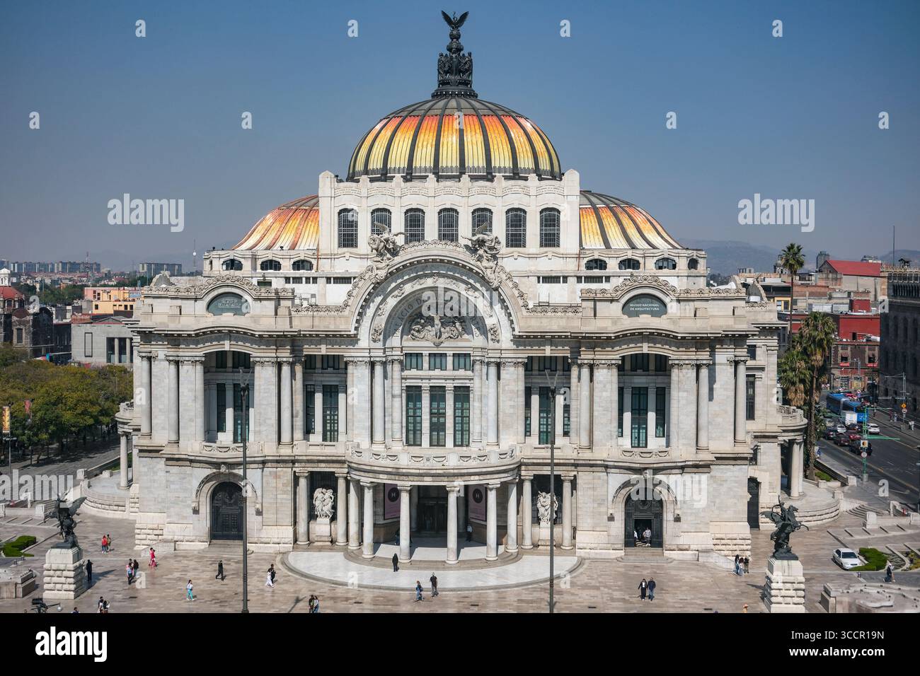 Mexico City, Mexico - January 27, 2025: Palace of Fine Arts is a ...