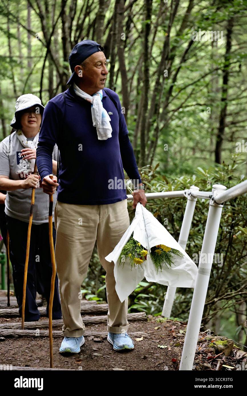 Yutaka Ochi, a family member of the victims of the Japan Airlines (JAL ...