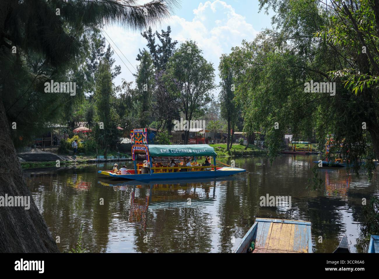 Mexico City, Mexico - February 2, 2025: Trajinera boats at Xochimilco ...