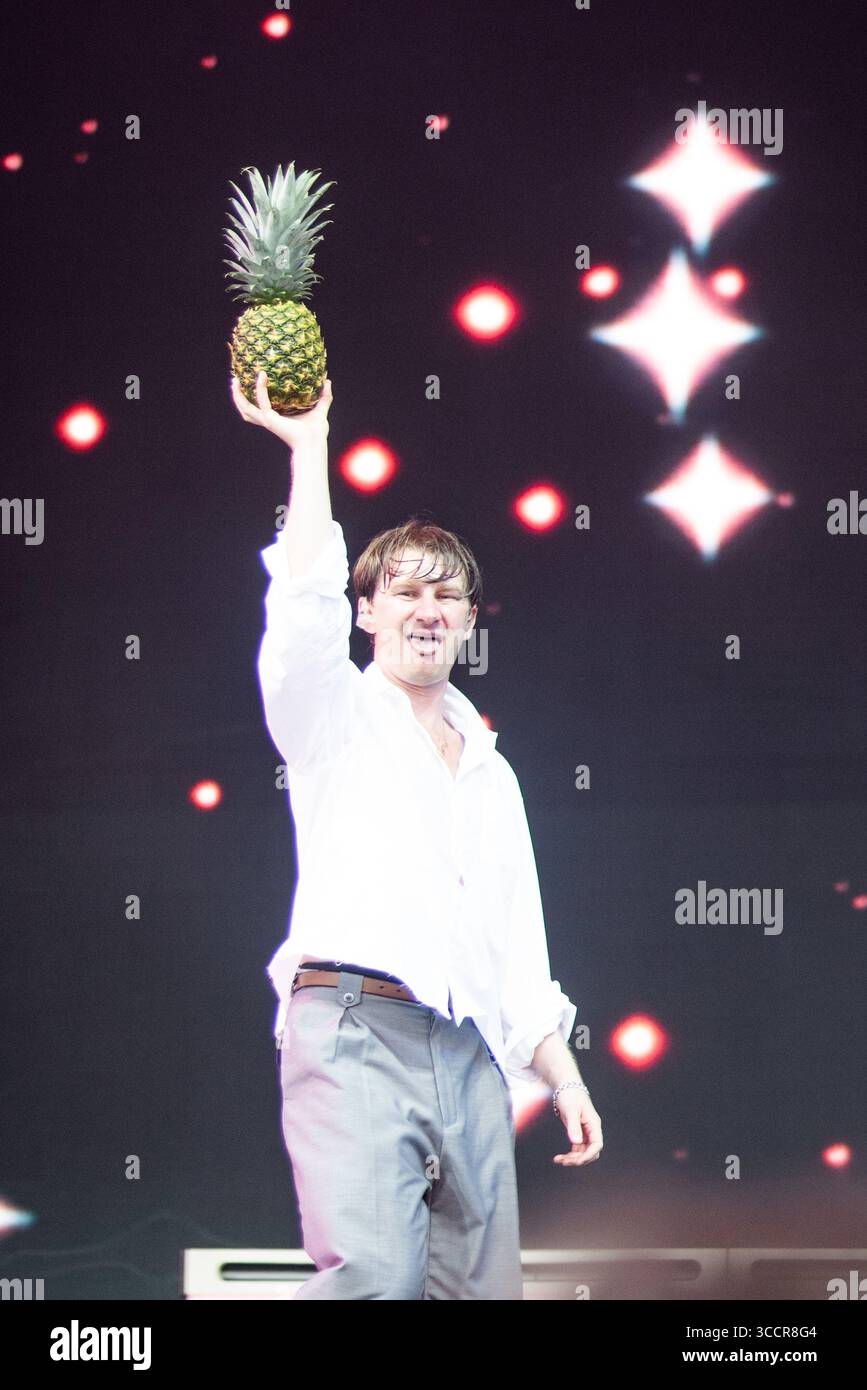 Dave Bayley of Glass Animals performs at Outside Lands at Golden Gate ...