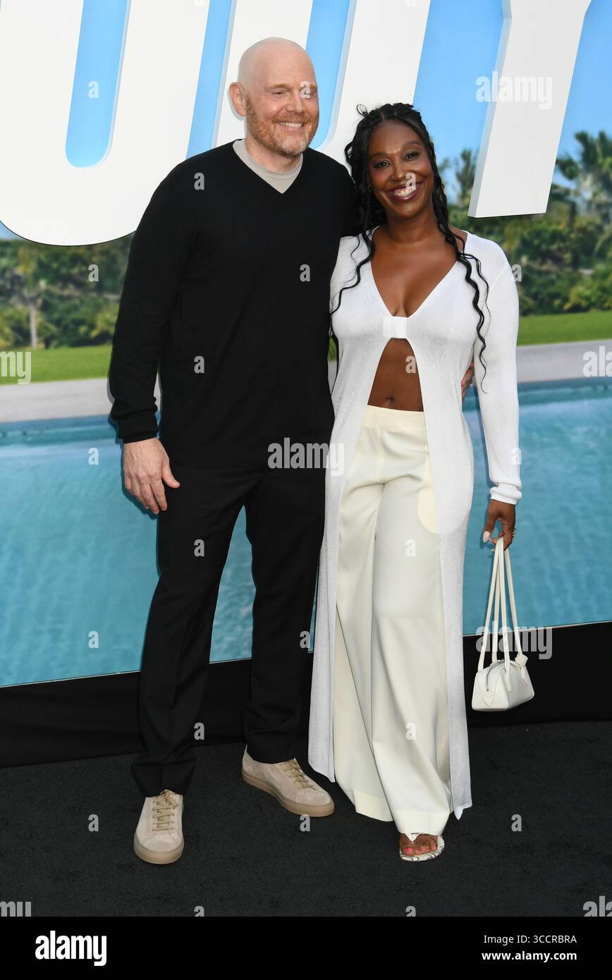 HOLLYWOOD, CA - AUGUST 11: Bill Burr and Nia Renée Hill at the premiere ...