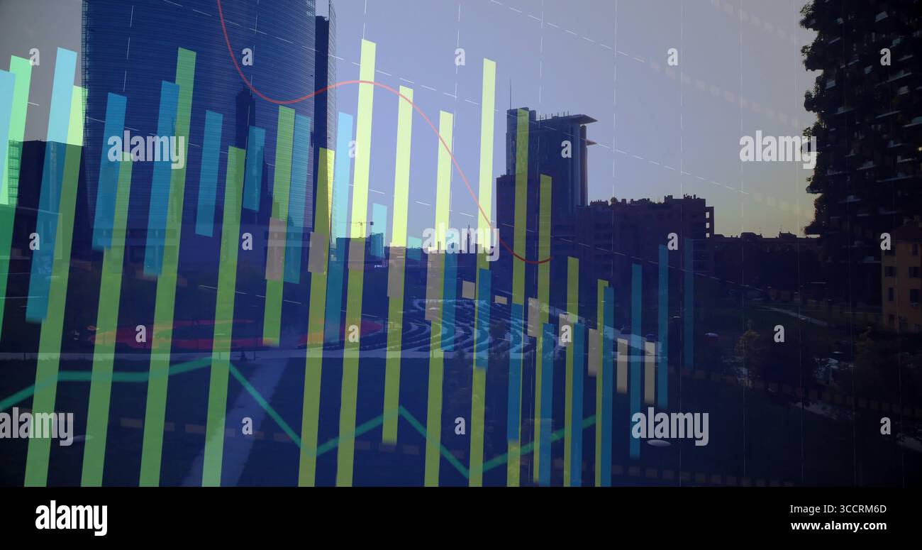 Financial chart overlay fading in hi-res stock photography and images ...