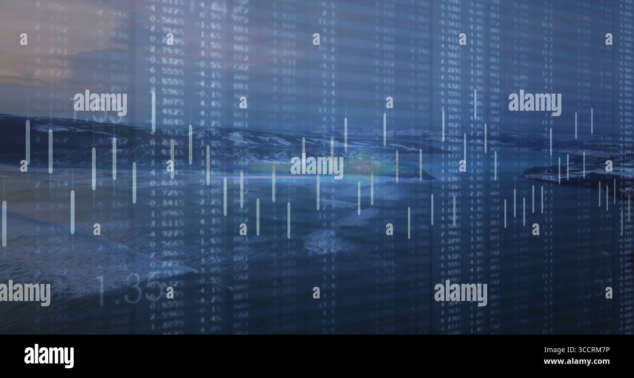 Overlaying translucent market chart hi-res stock photography and images ...