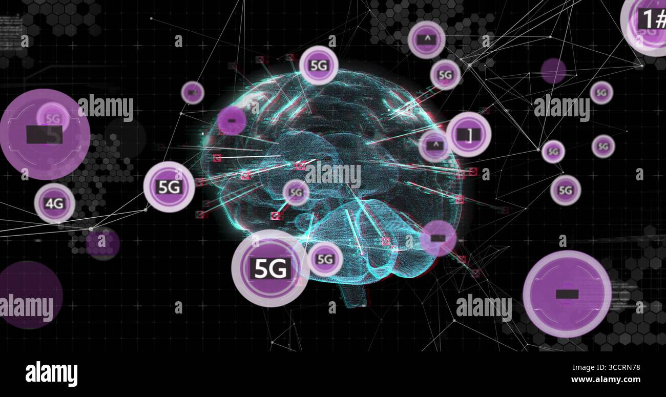 Displaying wireframe 3d brain hi-res stock photography and images - Alamy