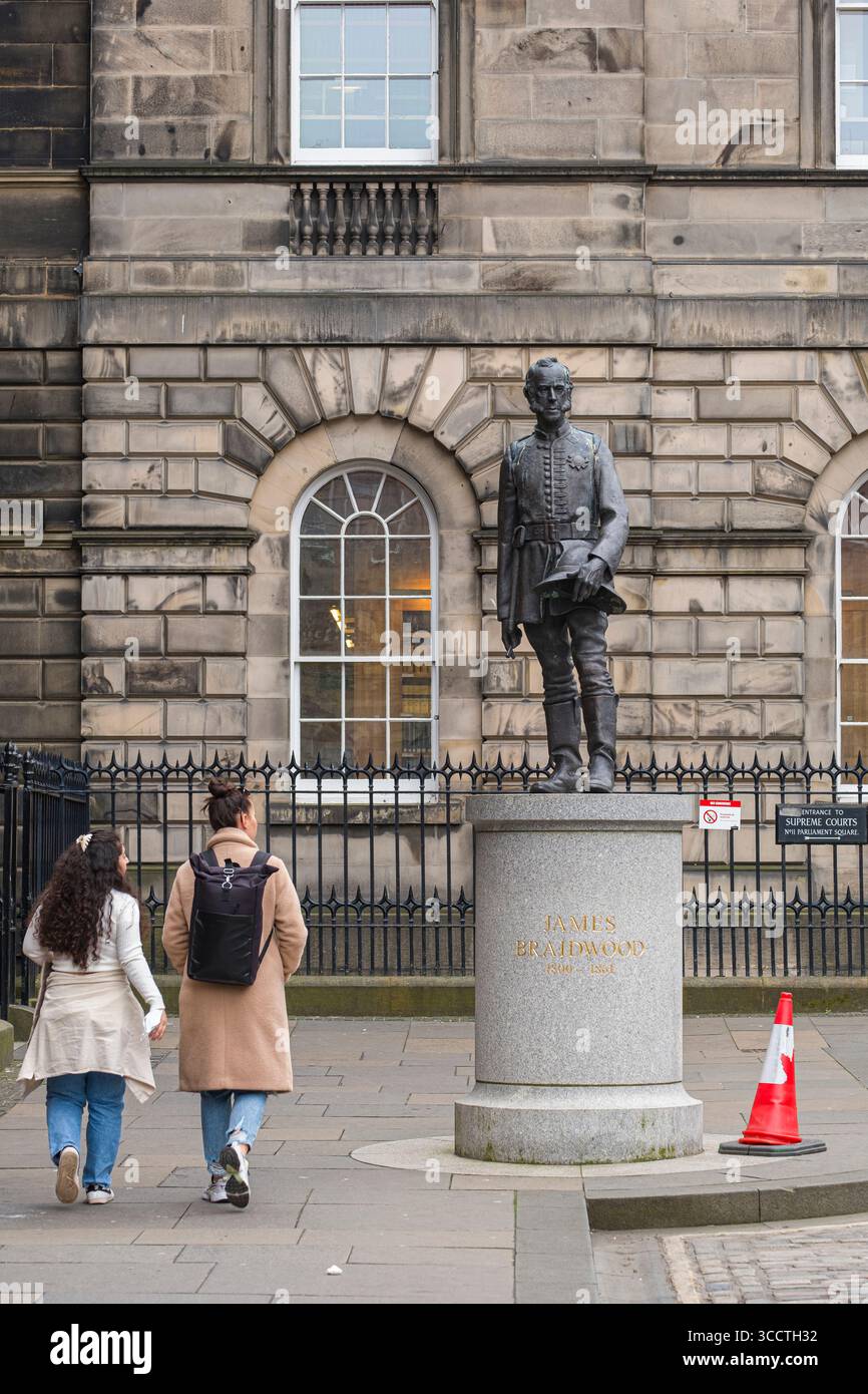Statue of James Braidwood 1800-1861, Parliament Square, Edinburgh ...