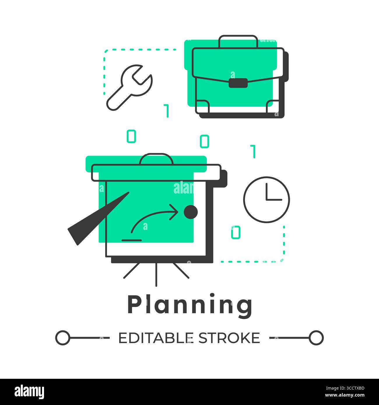 Business planning linear icon Stock Vector Images - Alamy
