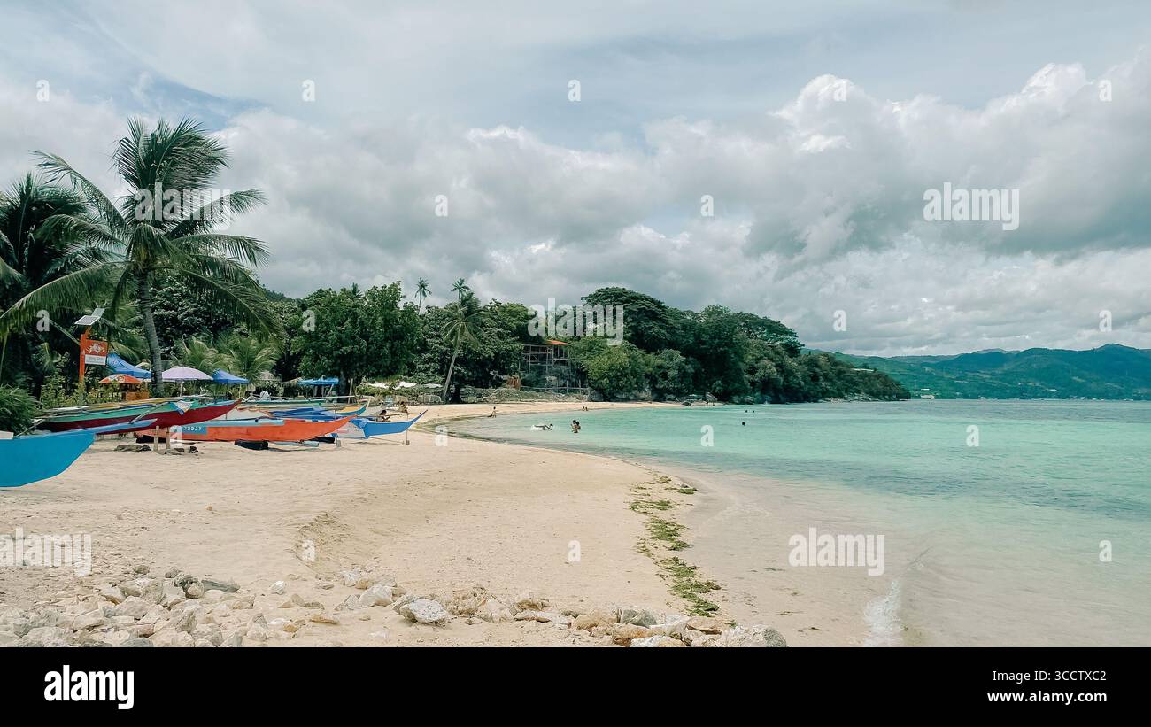 Badian , cebu island , Philippines - 3 may 2025 Lambug beach. High ...