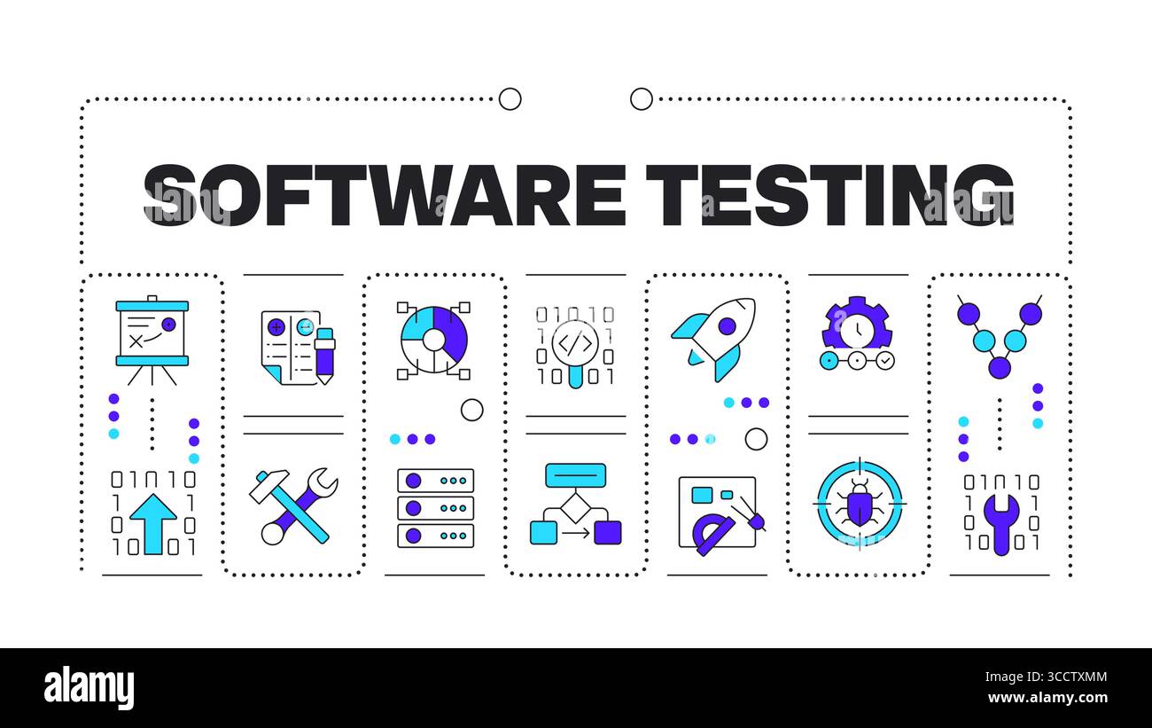 Software testing word concept isolated on white Stock Vector Image ...