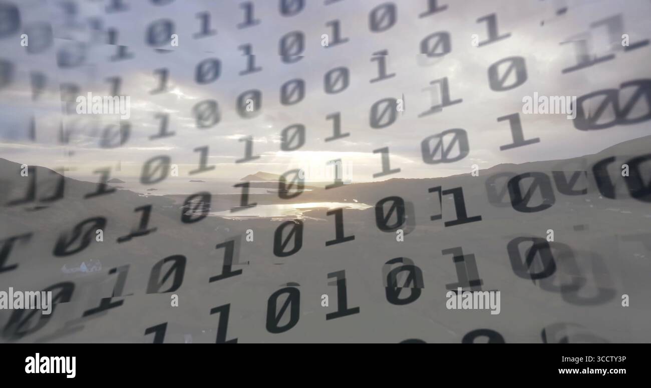 Floating semi transparent binary hi-res stock photography and images - Alamy