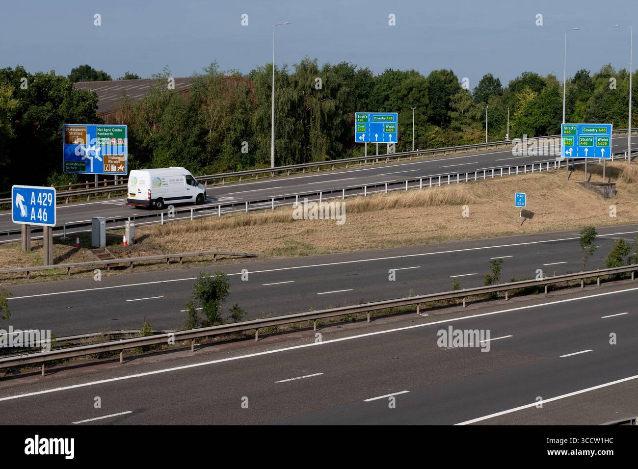 Junction 15 on the M40 motorway, Warwick, Warwickshire, England, UK ...