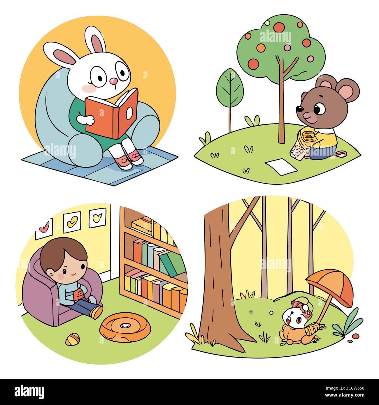 Woodland story Stock Vector Images - Alamy