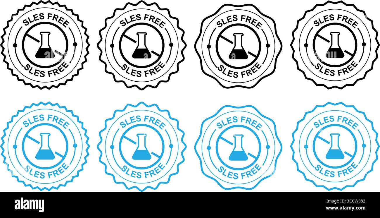 SLES Free Certification Badges for Safe Consumer Products Stock Vector ...