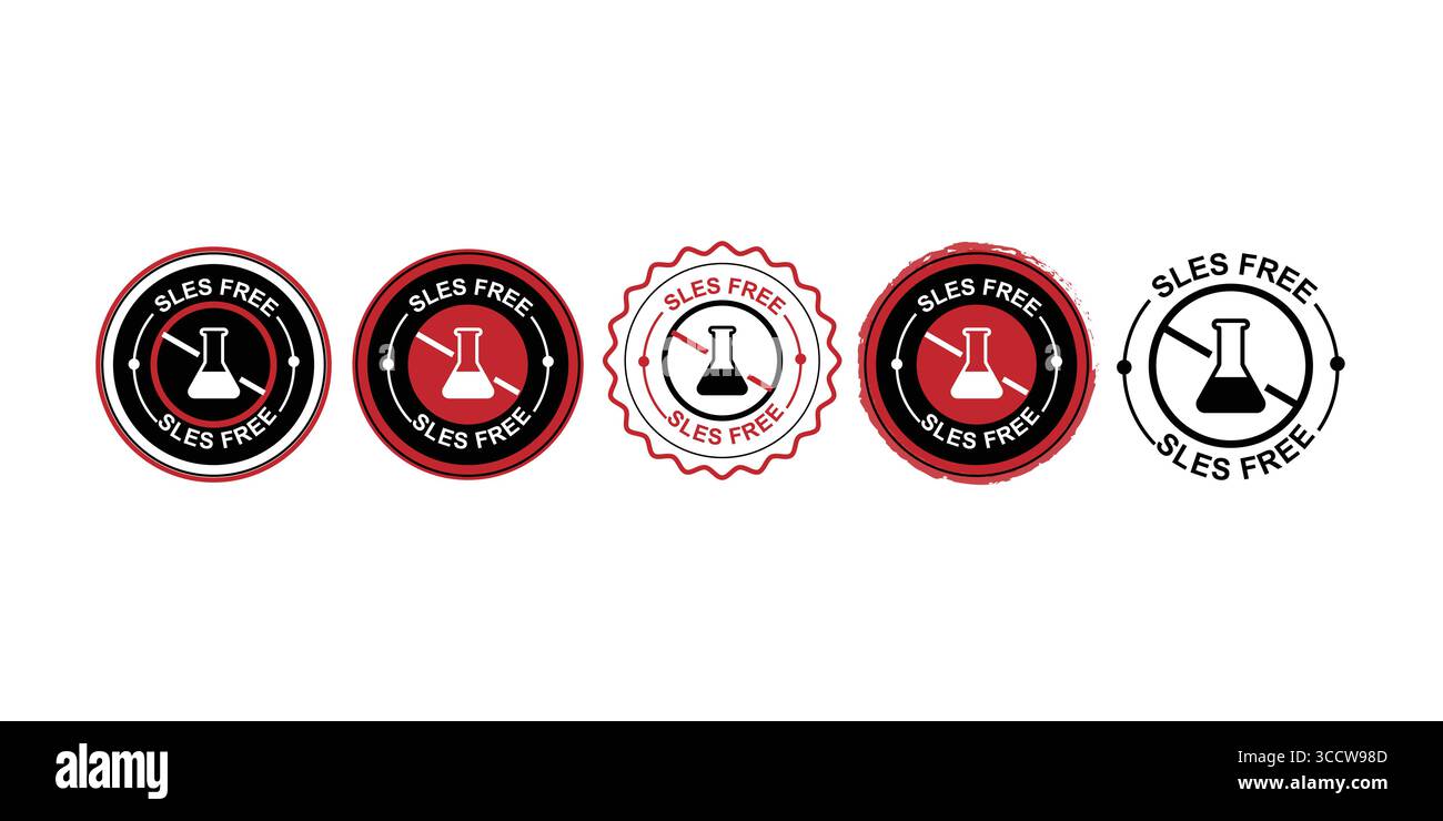 SLES Free Icons for Chemical Safe and Eco Conscious Brands Stock Vector ...