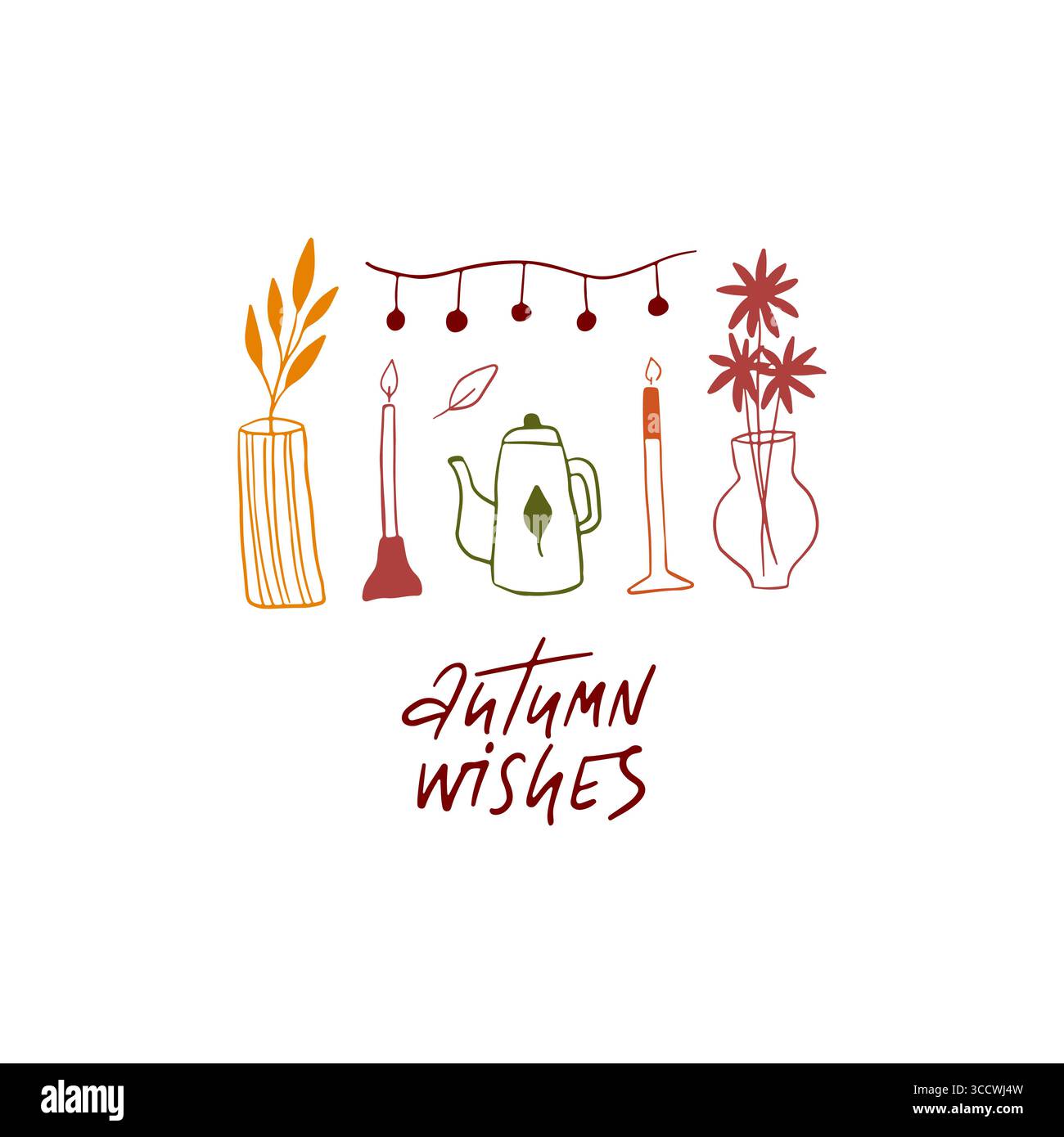 Hand drawn autumn vector illustration Stock Vector Image & Art - Alamy