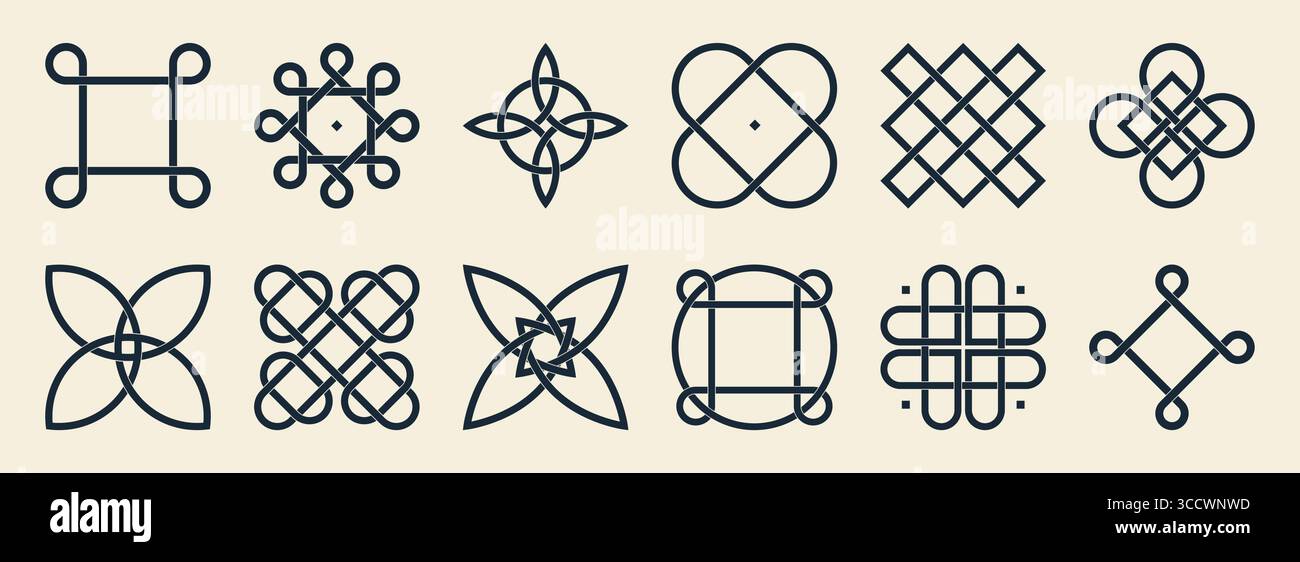 Interwoven shapes logo Stock Vector Images - Alamy