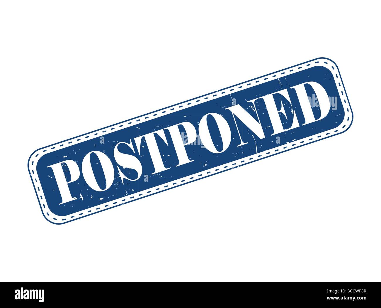Postponed label isolated seal Cut Out Stock Images & Pictures - Alamy