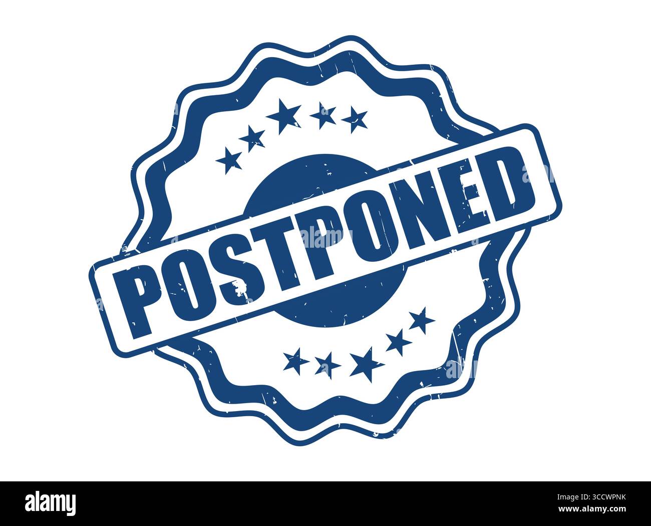 Postponed label isolated seal Cut Out Stock Images & Pictures - Alamy