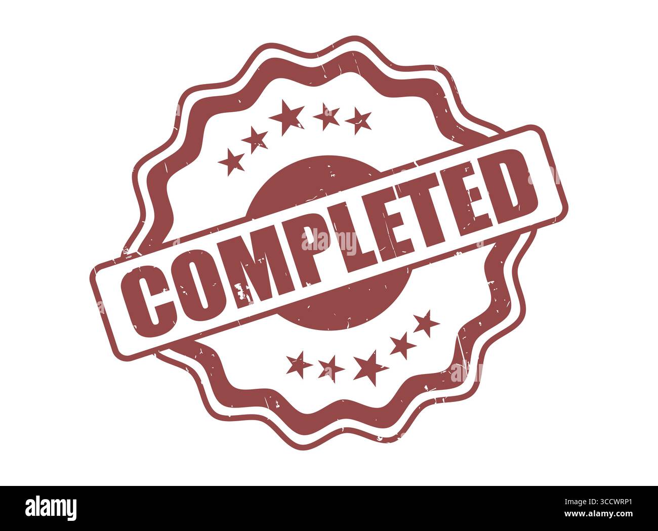 A Completed Rubber Stamp Seal with a Decorative Border Stock Vector ...