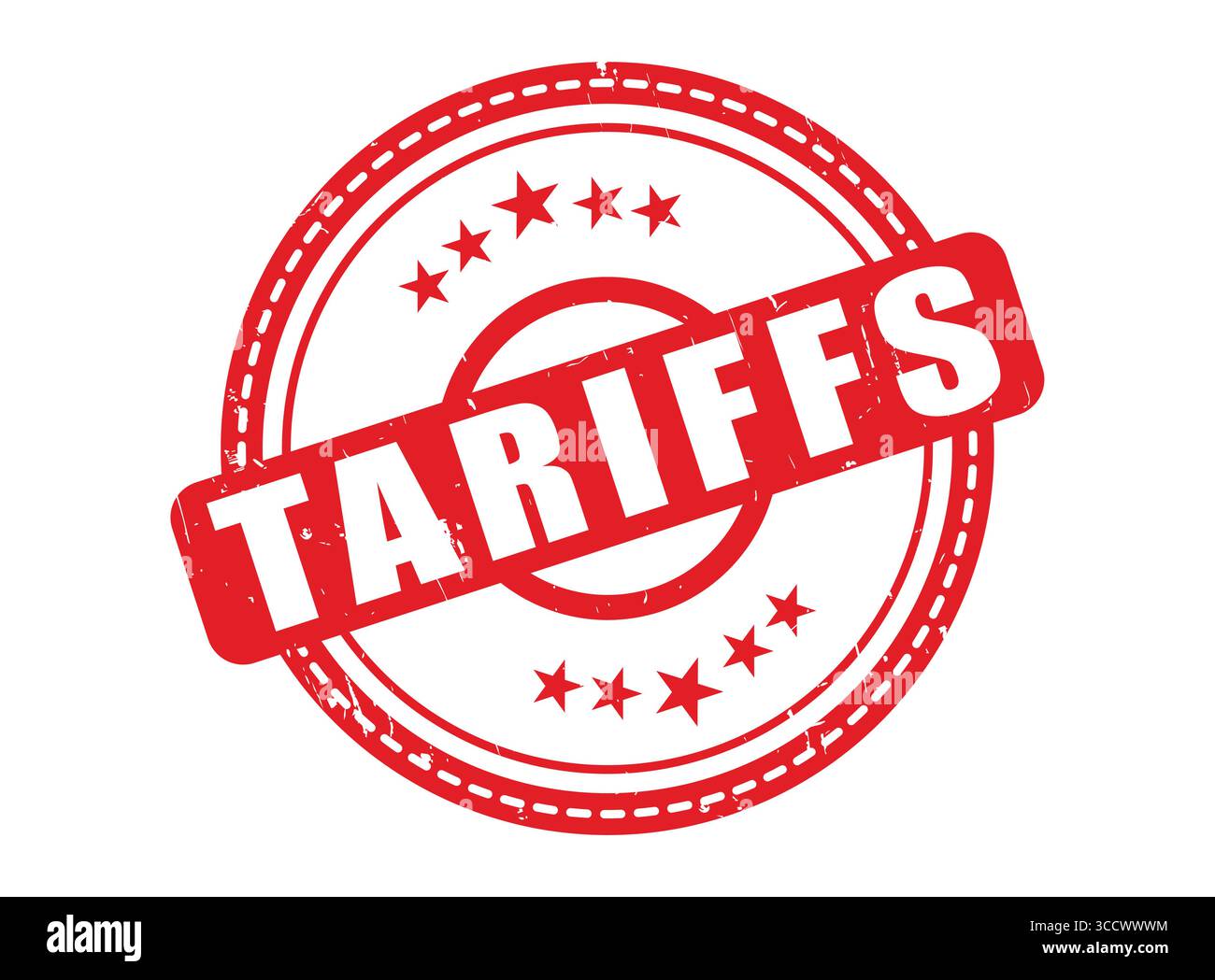 A Tariffs Rubber Stamp Seal with a Star Border Stock Vector Image & Art ...
