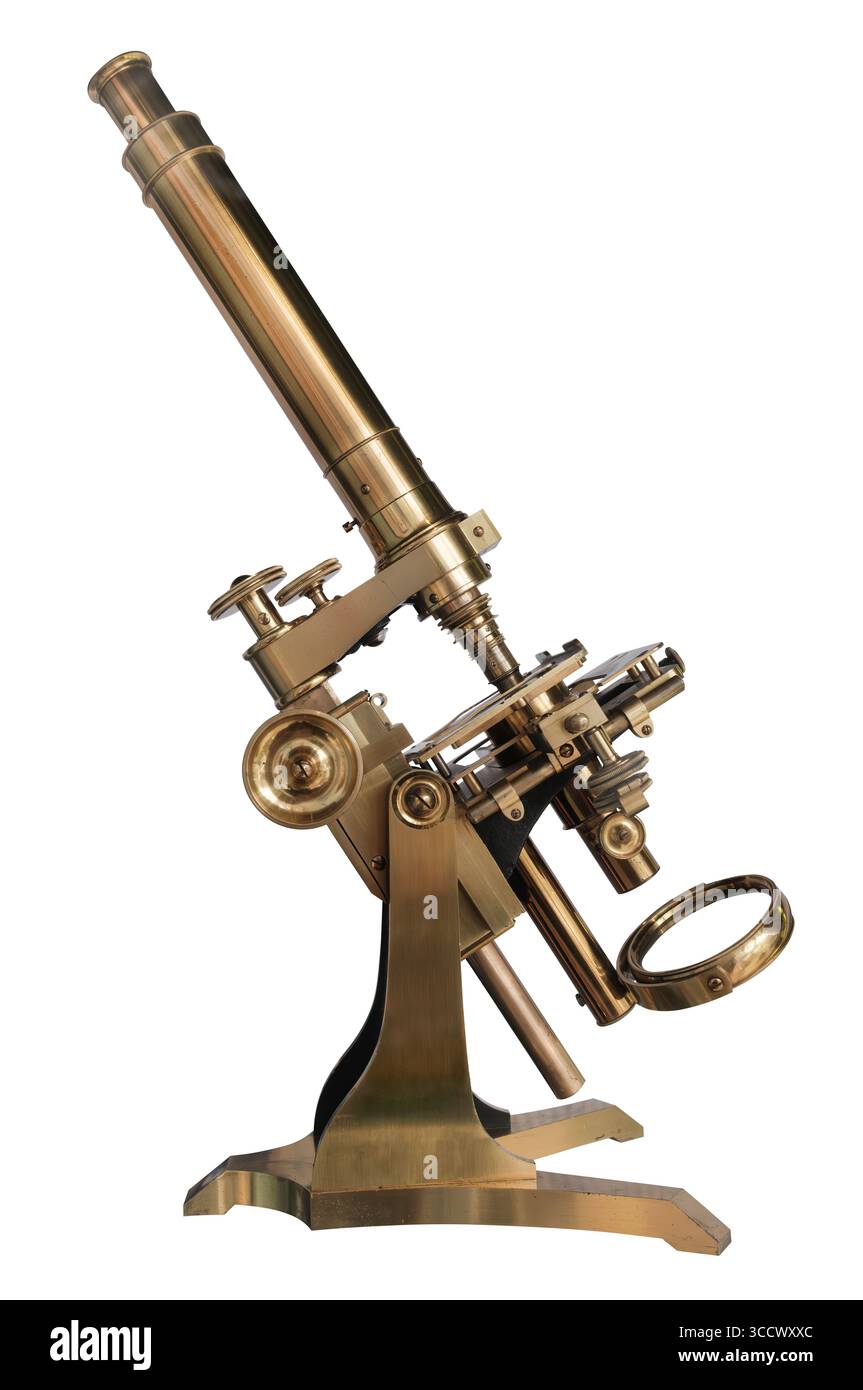 A Beautiful Vintage Antique Brass Microscope From The Victorian Era ...