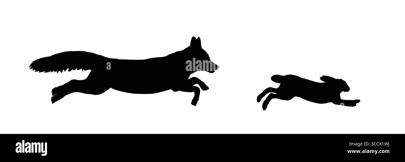Fox and the hare Cut Out Stock Images & Pictures - Alamy