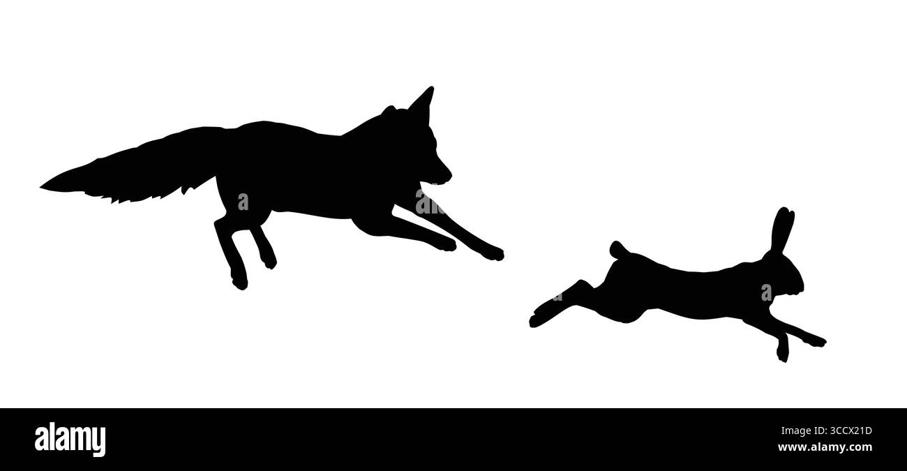 Fox and the hare Cut Out Stock Images & Pictures - Alamy