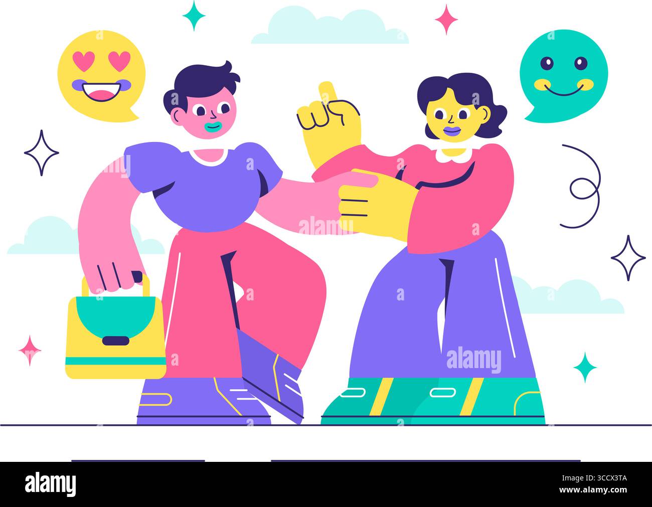 Emotional Intelligence Vector Illustration featuring Controlling ...
