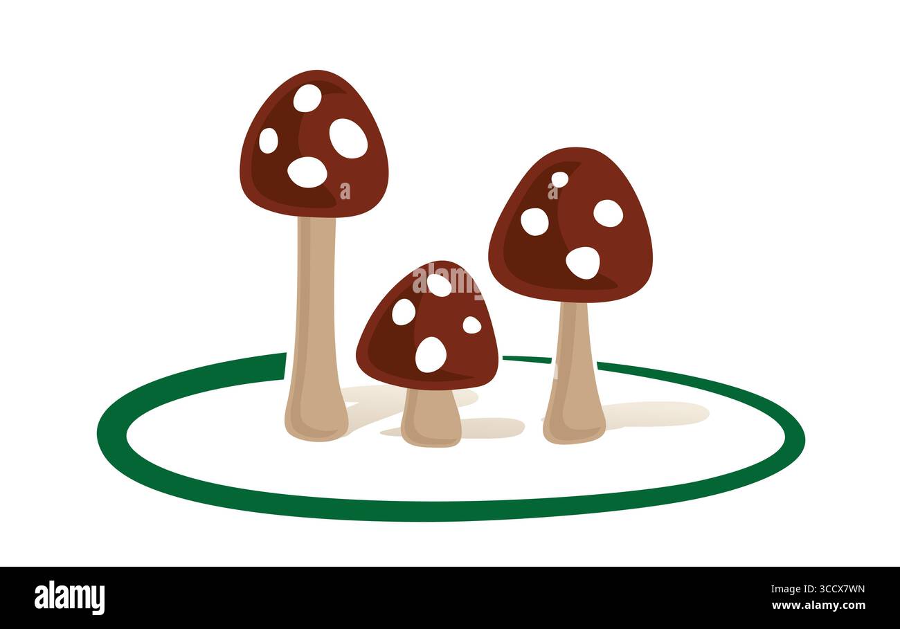 Red toadstool mushroom edible Stock Vector Images - Alamy